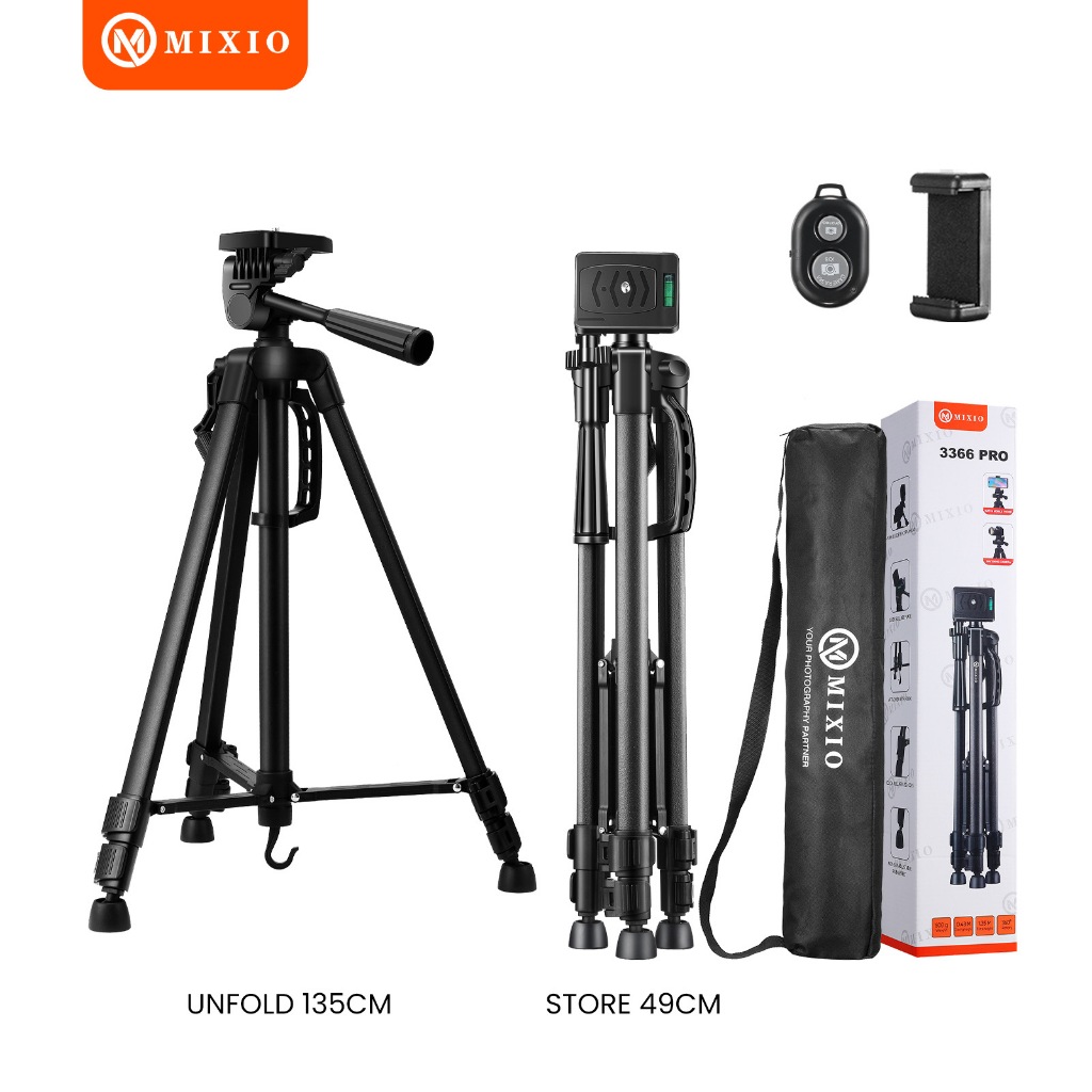 Jual MIXIO 3523 195CM PREMIUM Tripod Kamera +Bluetooth Remote+Bag ...