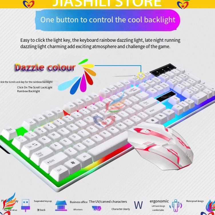 Jual ART X56W Jiashili Keyboard G21B Set Keyboard Plus Mouse Keyboard ...