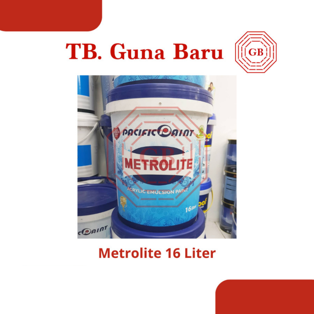 Jual Cat Tembok Metrolite 16 Liter Warna Putih Kebiruan (23 KG ...