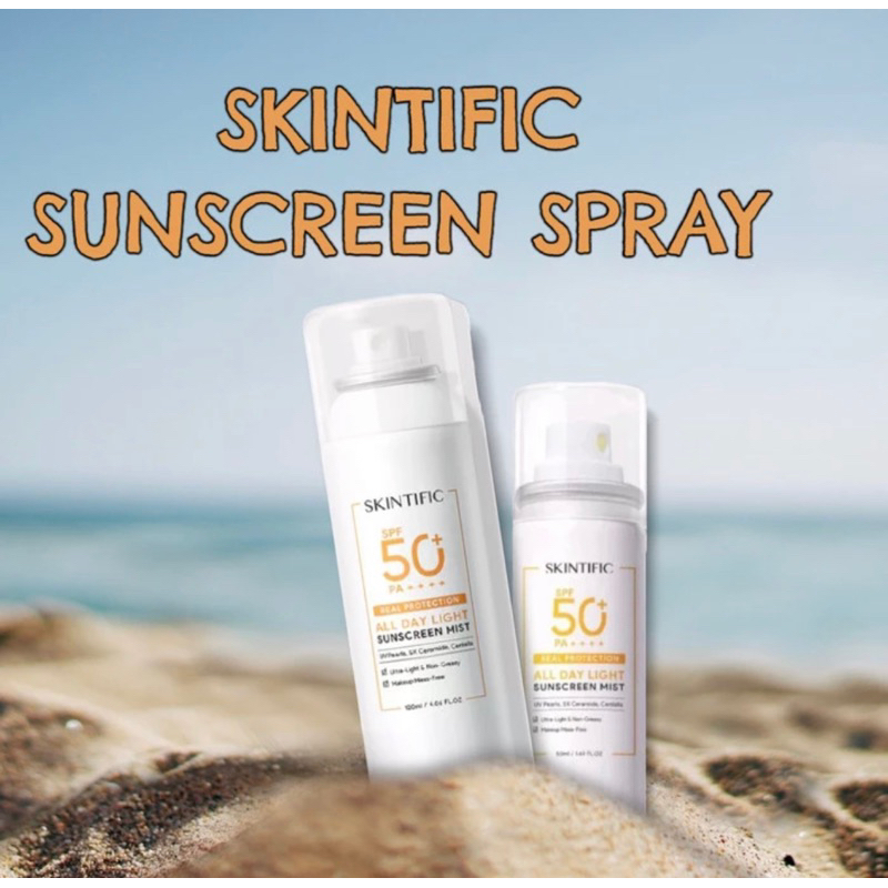 Jual Skintific All Day Light Sunscreen Spray SPF 50++ SS MIST 50/120ml | Shopee Indonesia
