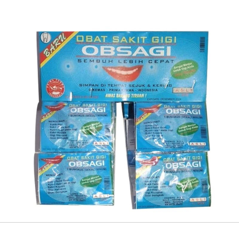 Jual (Termurah 2 sachet) OBSAGI Obat Sakit Gigi dan Sakit Gusi | Shopee ...