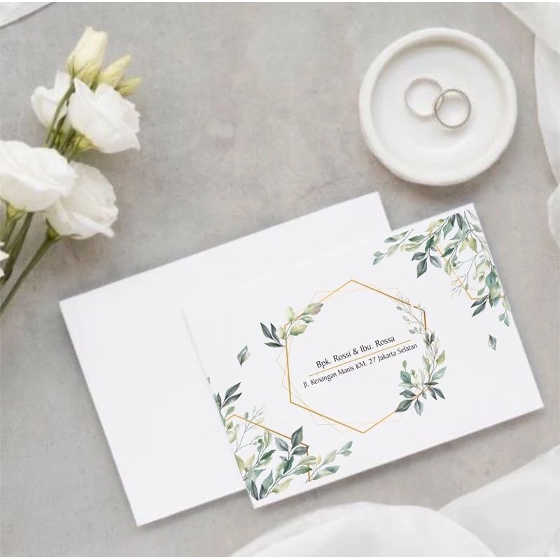 Jual (BISA ORDER BIJIAN) Amplop Kondangan Putih Custom Nama dan Design ...