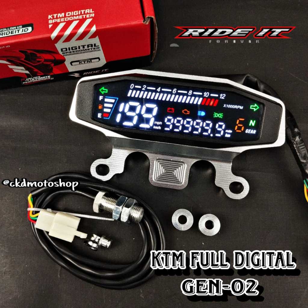 Jual SPEEDOMETER KTM SET PANGKON CNC KT3 DIGITAL RIDE IT SPIDOMETER KTM ...
