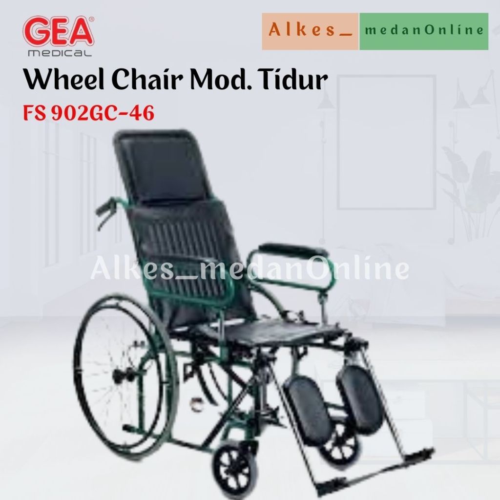 Jual Kursi Roda Reclining / Rebahan GEA FS 902 GC / FS902GC / FS-902 GC ...