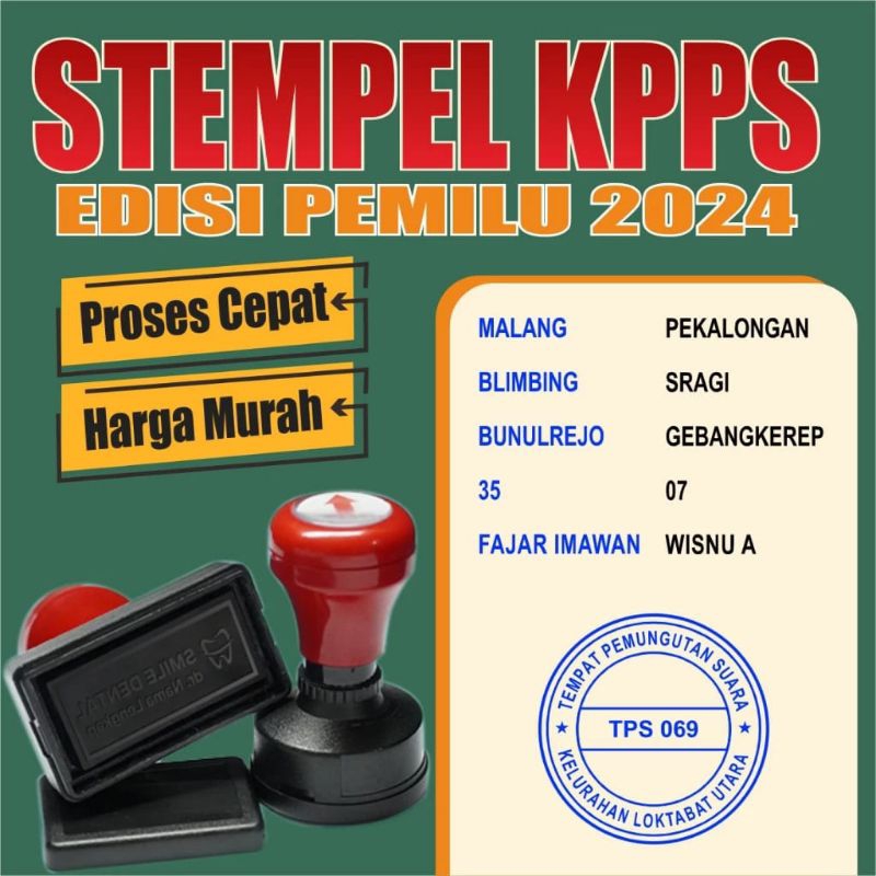 Jual Stampel Pemilu, Stampel KPPS, Stampel Surat Suara, Stampel TPS ...