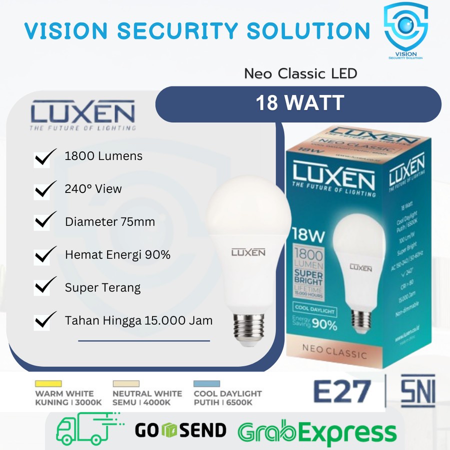 Jual Luxen NEO Classic LED Bulb 18 Watt - Lampu LED - Garansi Resmi ...