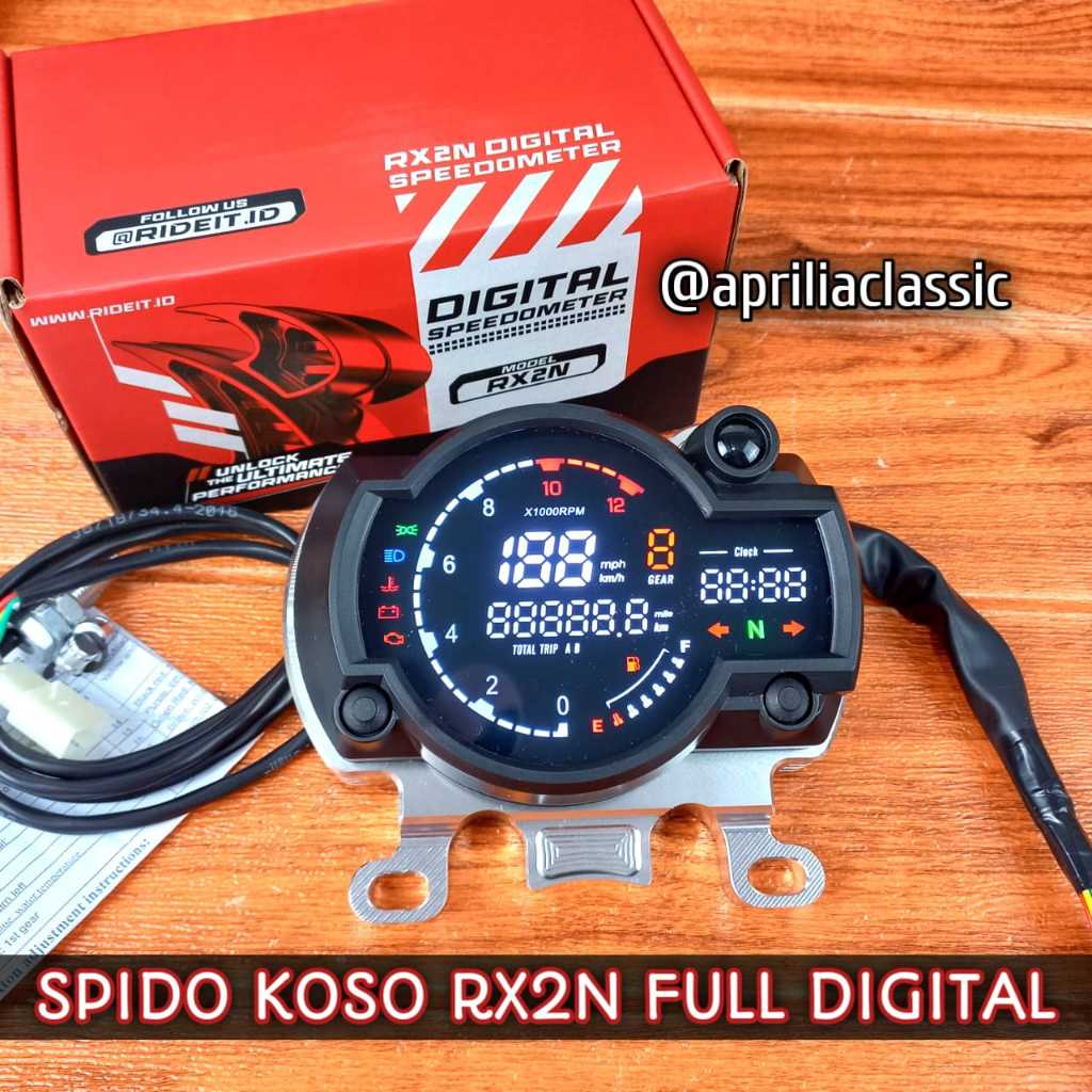 Jual SPIDO KOSO RX2N FULL DIGITAL RIDE IT SPEEDOMETER SPEDO RX 2 ...