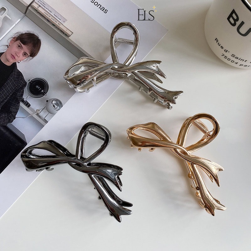 Jual Elsa Jepit rambut silver korean aesthetic klip rambut trendi ...