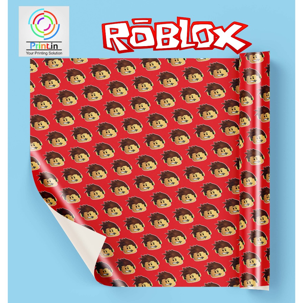 Jual Kertas Kado Face Roblox, cetak gift paper viral, Wrapping Paper ...