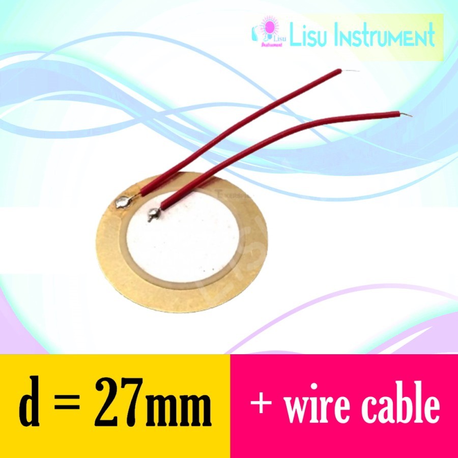 Jual Sounder Sensor Trigger Drum Disc + Wire Copper Piezo Elements 27mm lisuin90 Kualitas Baik ...