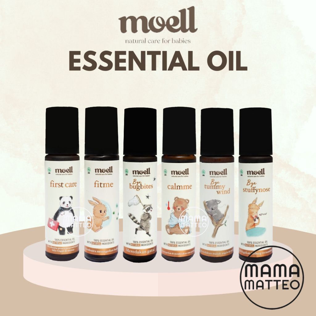 Jual MOELL Natural Essential Oil Roll On 8ml / Bye Stuffynose Tummywind ...