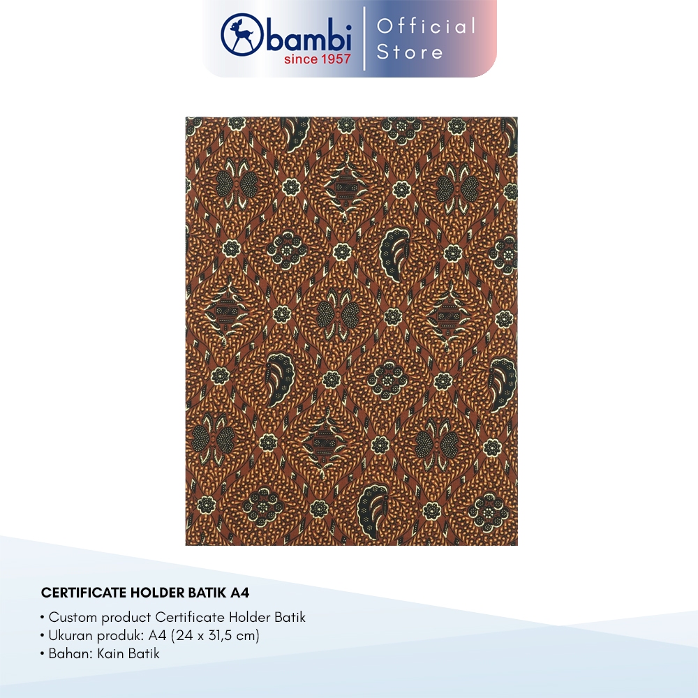 Jual Bambi Map Sertifikat A4 Edisi Premium Kain Batik Original | Shopee ...