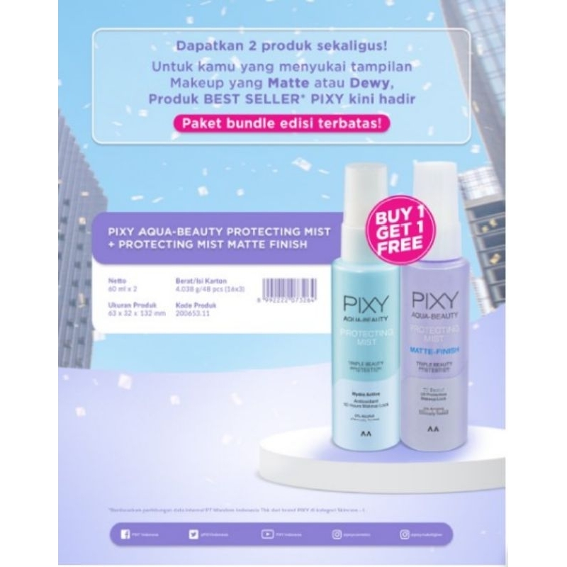 Jual Pixy Aqua Beauty Protecting Mist Spray 60ml | Shopee Indonesia