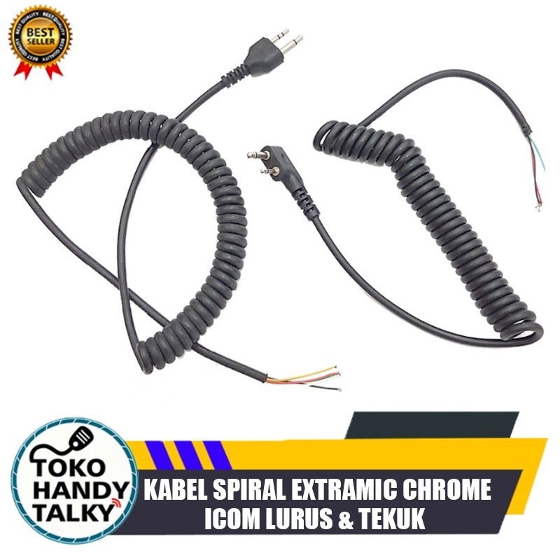 Jual Kabel Spiral Extramic Chrome HT Icom Alinco Kabel Mic Ht Icom ...
