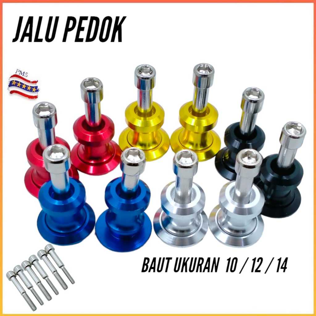 Jual Jalu Pedok Jalu Paddock CNC universal Baut 10 12 14 ninja Vixion ...