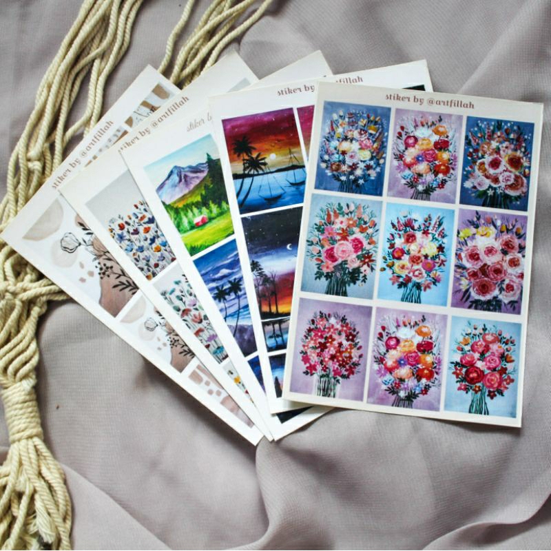 Jual Sticker Aesthetic - Ukuran A6 | Shopee Indonesia