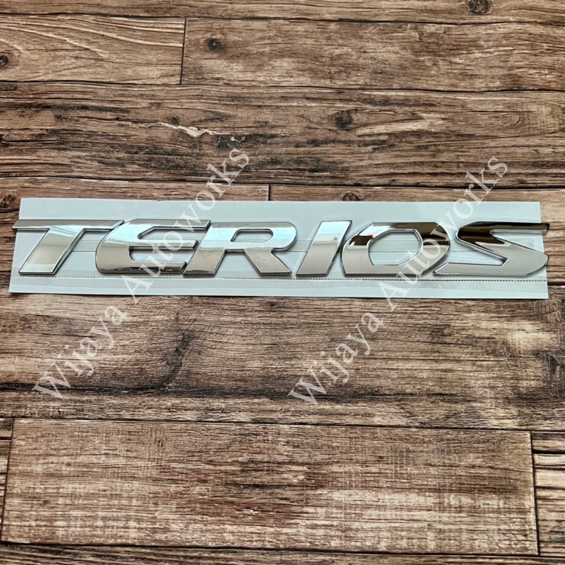 Jual Emblem Kap Mesin Mobil Terios Emblem Terios Chrome | Shopee Indonesia
