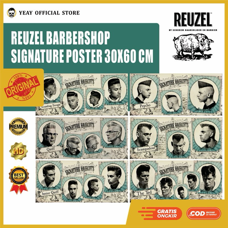 Jual POSTER REUZEL BARBERSHOP SIGNATURE BLUE | Shopee Indonesia
