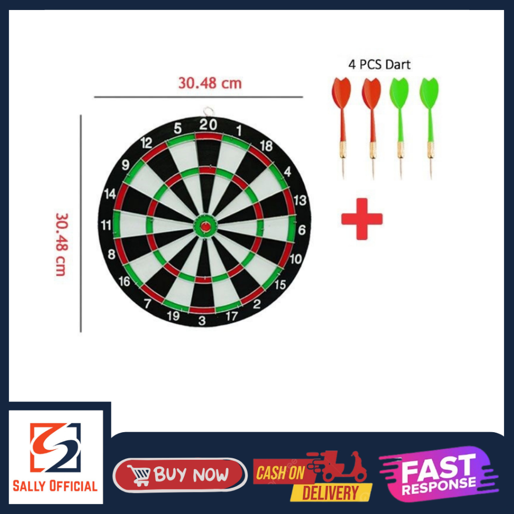 Jual DART Papan Dart Board Game Pro Panahan Dinding 12inch Papan Dart ...