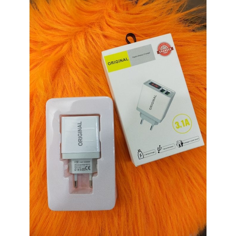 Jual Charger adaptor intelligent digital display travel charger adaptor ...