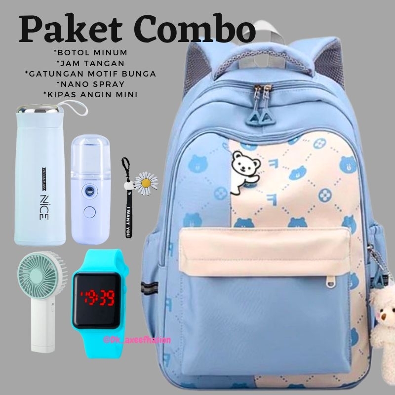 Jual Tas Ransel Anak Perempuan Free Paket Combo/Banyak Bonus Tas Sekolah Anak Lucu Bahan Tebal ...