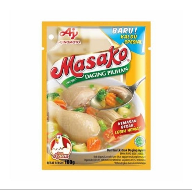 Jual MASAKO Kaldu Bubuk Rasa AYAM 100gr Penyedap Masakan Gurih Enak ...