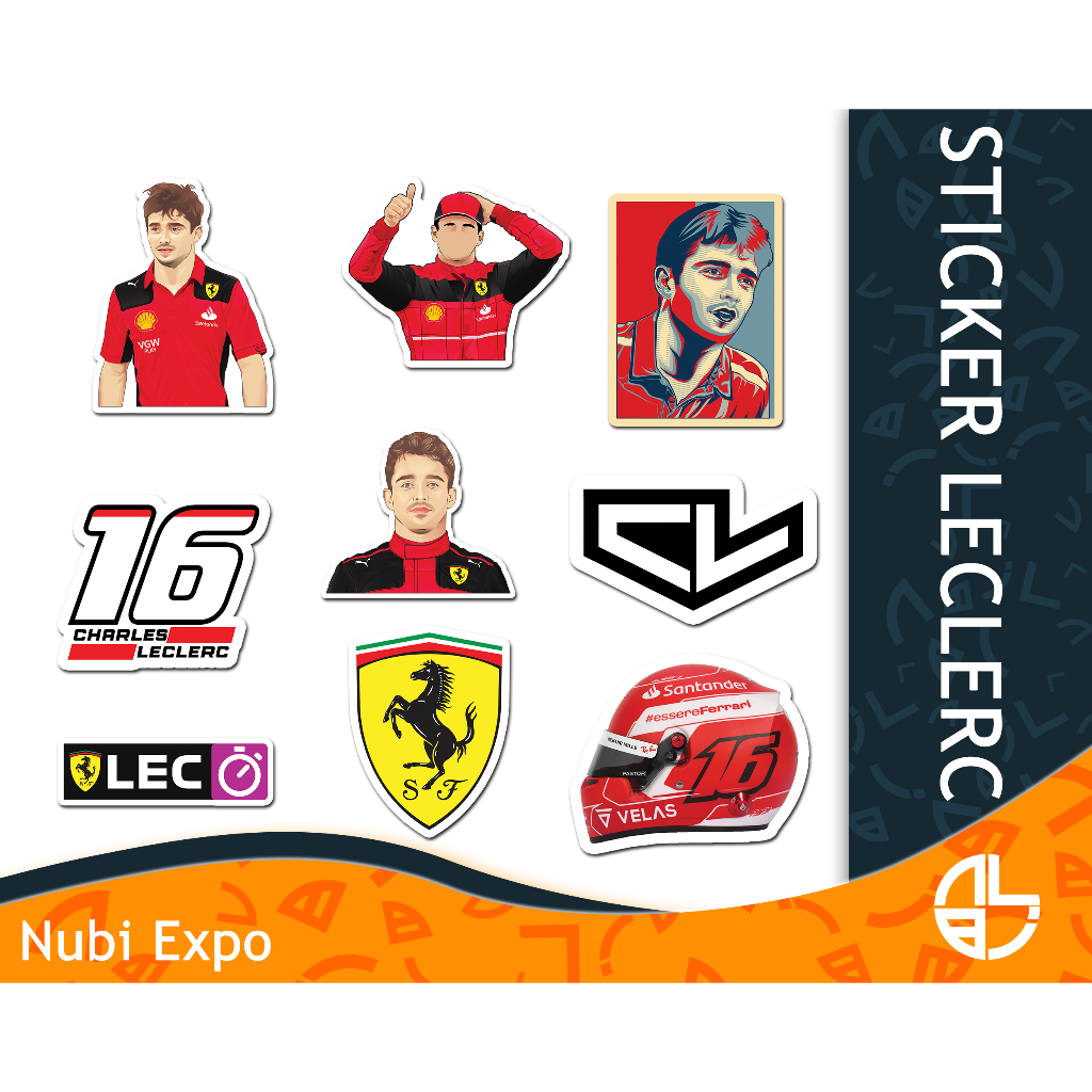 Jual CHARLES LECLERC STICKER PACK | Sticker Pack F1 Leclerc | Sticker ...
