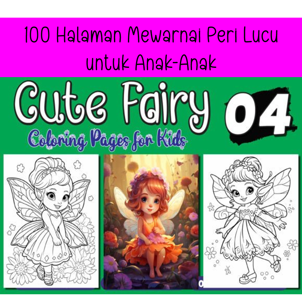 Jual 100 Halaman Mewarnai Peri Lucu untuk Anak-Anak | Shopee Indonesia