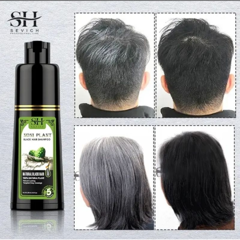 Jual Sevich hair dye black shampoo 250ml cat semir rambut permanen ...