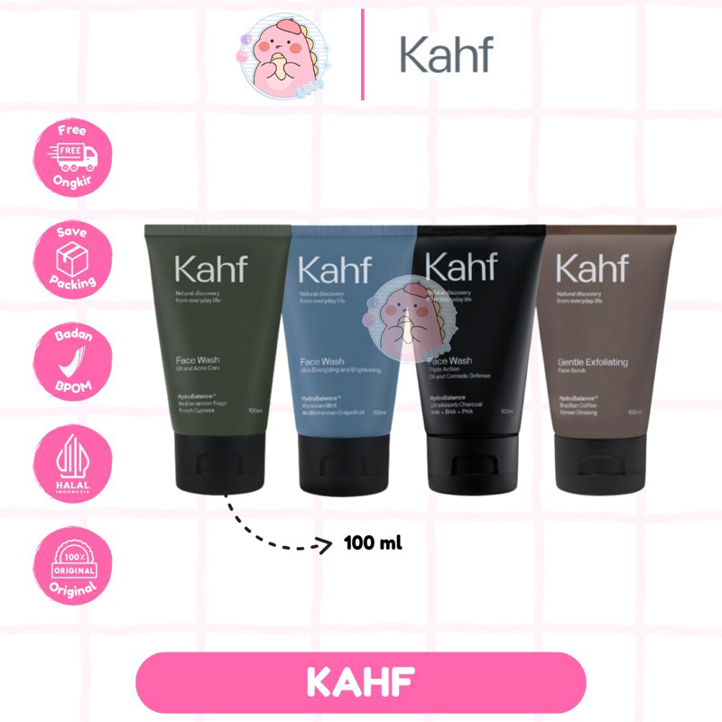 Jual KAHF Face Wash Gentle Exfoliating Series Pria Men 100 ML | Kahf ...
