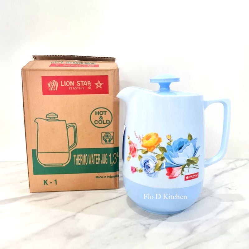 Jual Lion Star Eskan Thermo Water Jug 1.3 Liter Teko Air Panas Dingin | Shopee Indonesia