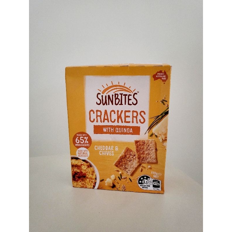Jual Sunbites Crackers With Quinoa Cheddar &Chives | Shopee Indonesia