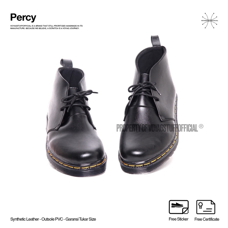 Jual Voyagstuffofficial - Percy Boots 2Hole Black Pria | Shopee Indonesia