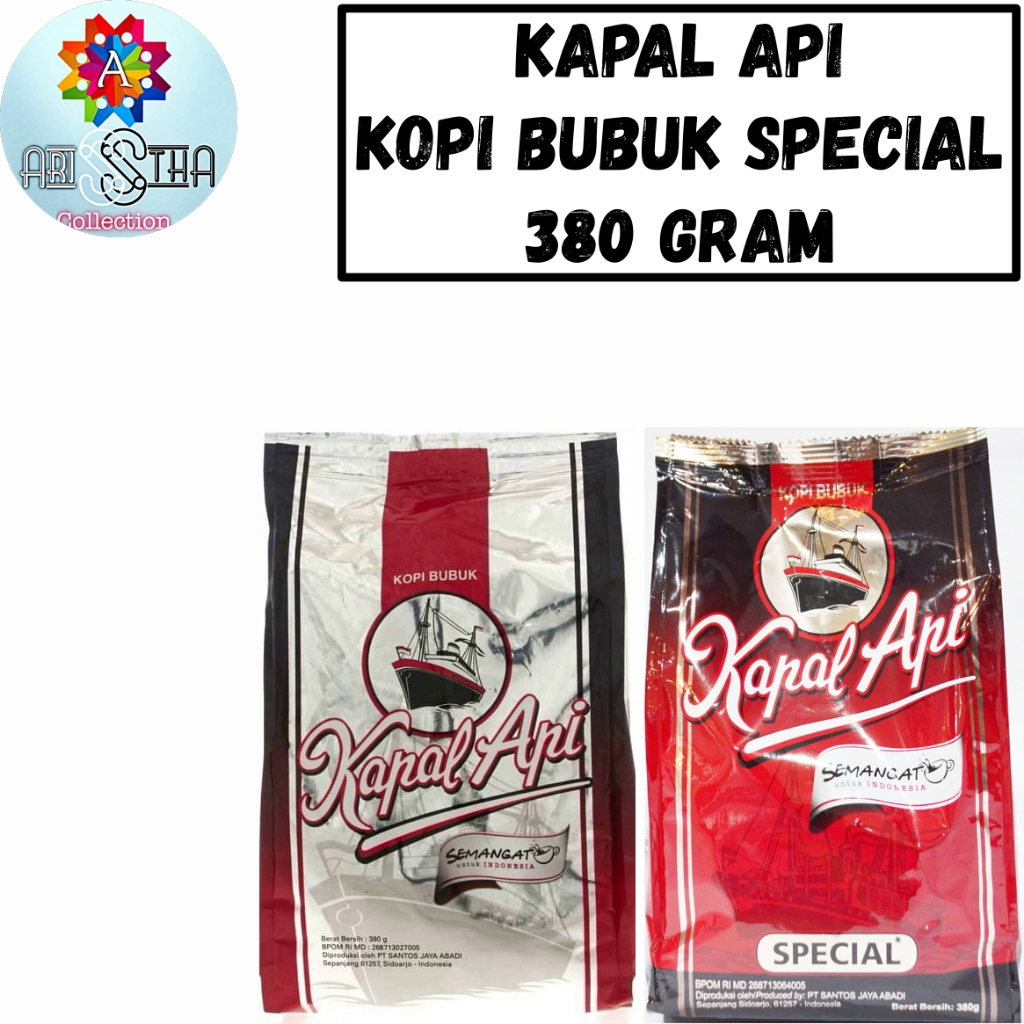 Jual KAPAL API Kopi Bubuk Kemasan Silver dan Merah 380 Gram | Shopee ...