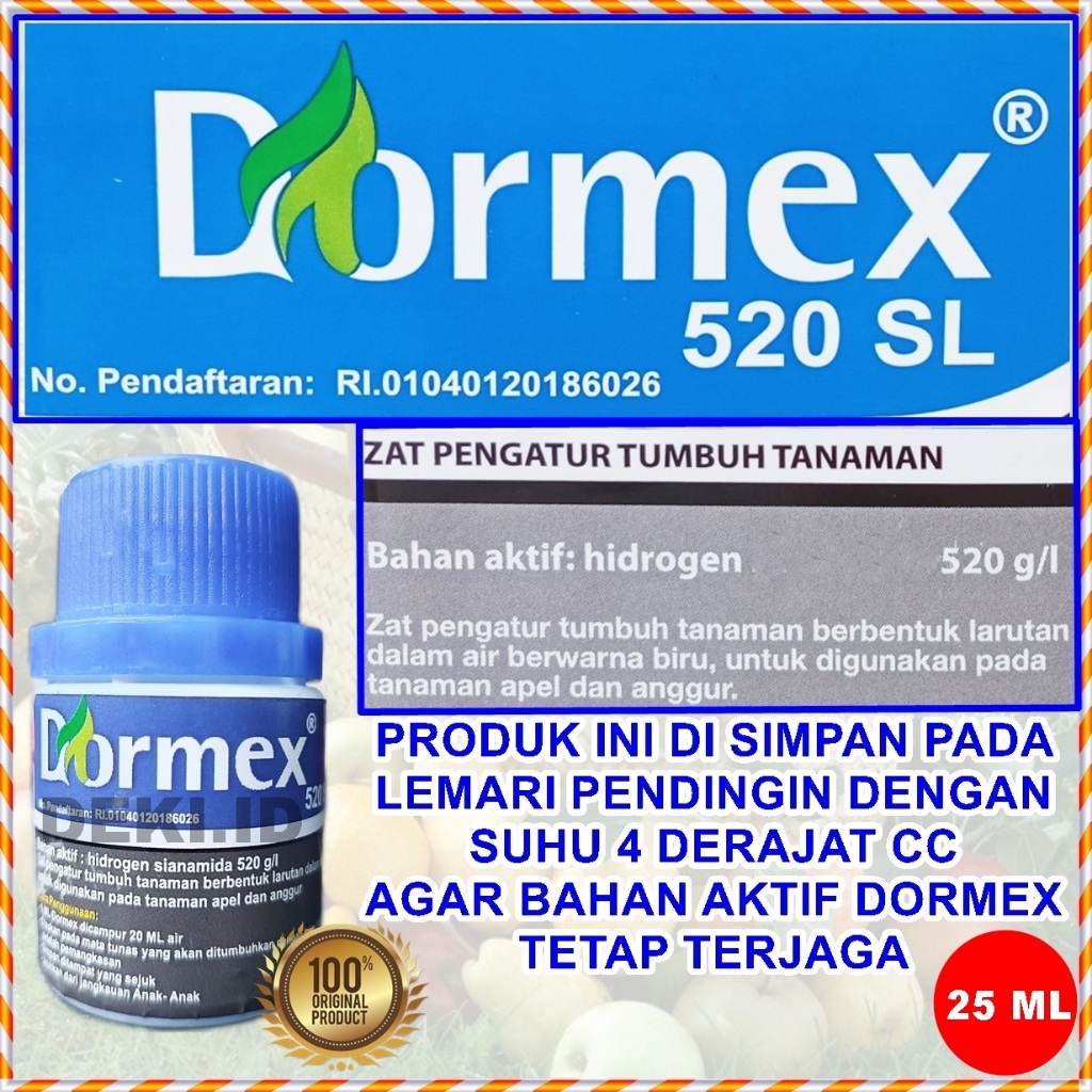 Jual Dormex 520 SL 25 ML Kemasan Repack ZPT Penumbuh Tunas Anggur Apel Anggrek Tanaman Bud ...