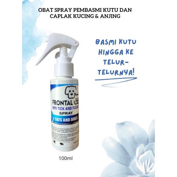 Jual FRONTAL Spray Obat Basmi Kutu Dan Caplak Pada Kucing dan Anjing ...