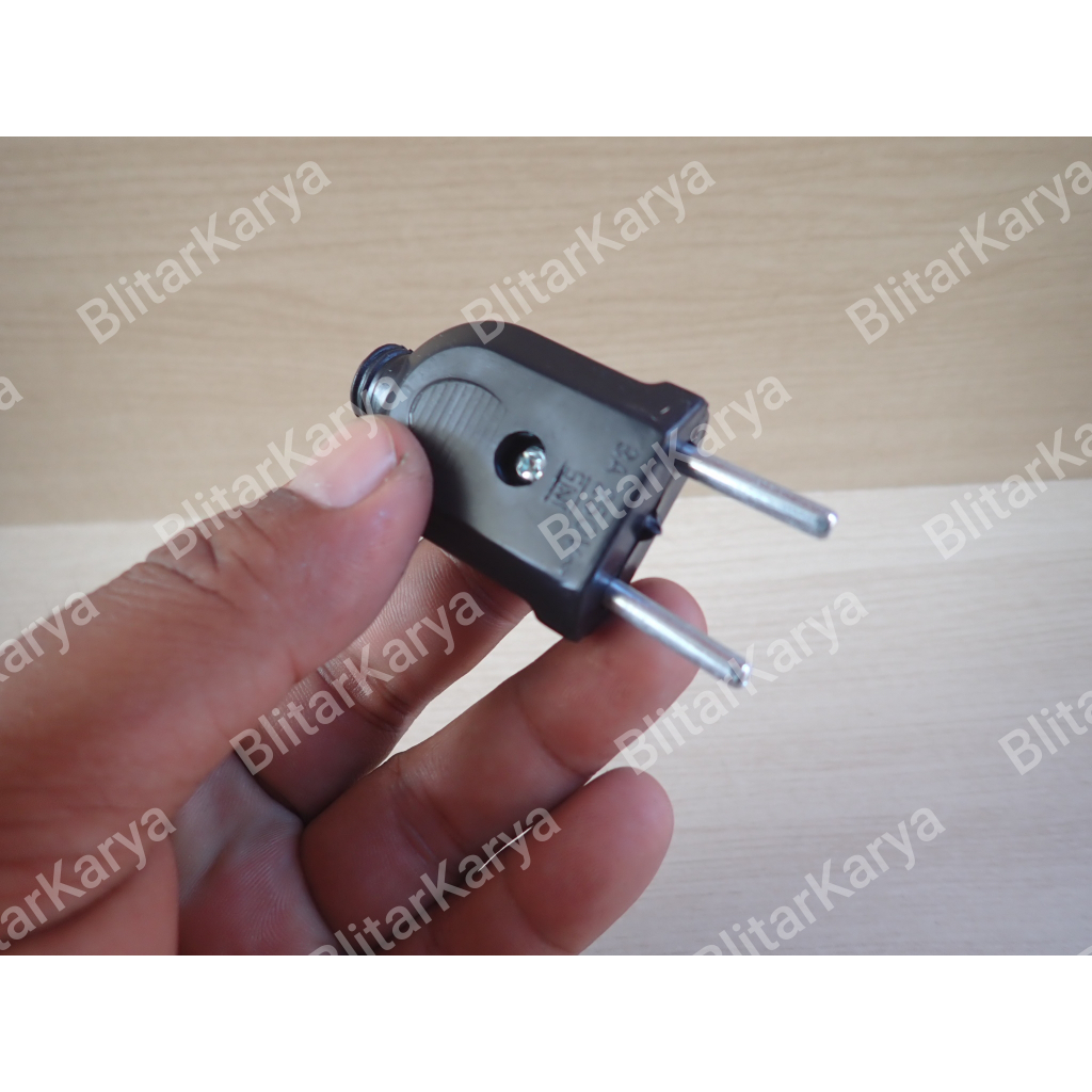Jual Steker Gepeng 1 Phase Hitam 3A 250V SNI | Shopee Indonesia