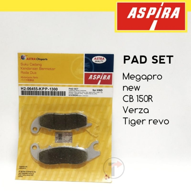 Jual Dispad depan, kampas rem, megapro new, CB 150R, Verza, Tiger revo ...