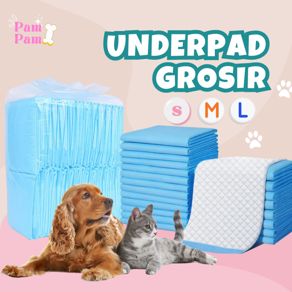 Jual Underpads Alas Pipis Kucing Anjing Popok Tahan Bocor Bahan Tebal ...
