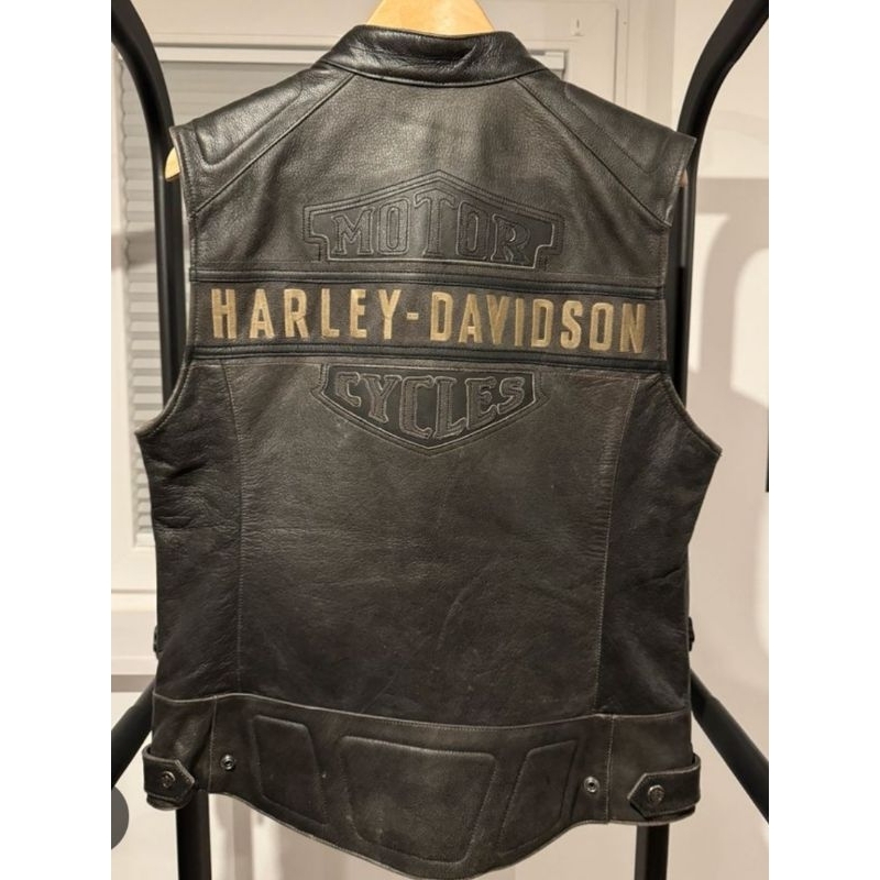 Jual vest kulit biker rompi kulit asli motor Harley Davidson premium ...