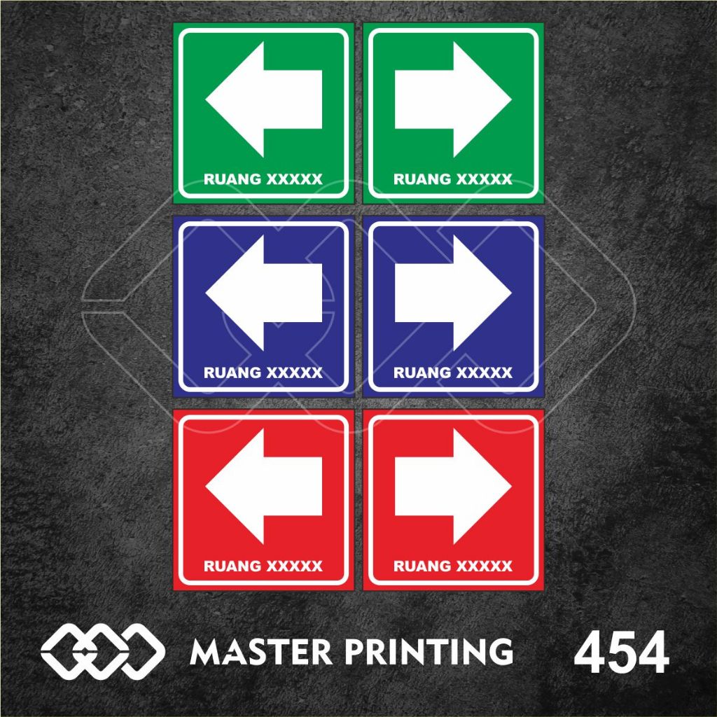 Jual 454 - Stiker Tanda Panah, Petunjuk Arah Ruangan, Sticker Vinyl ...