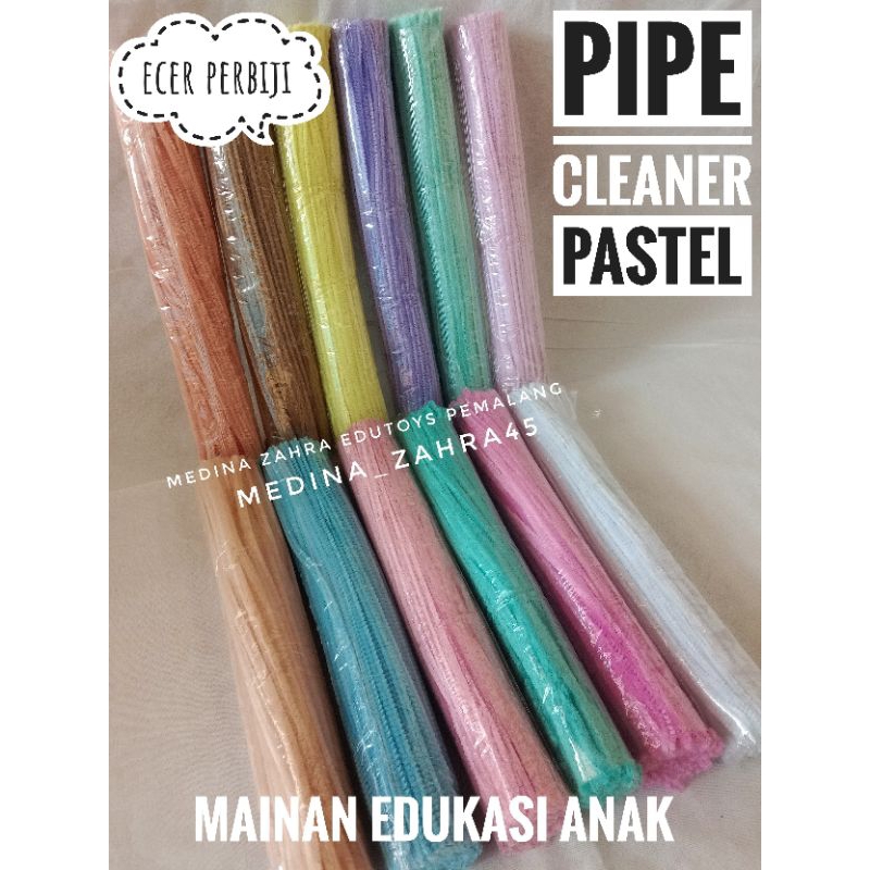 Jual Pipe Cleaner Pastel Pastel Kawat Bulu Pastel 100pcs | Shopee Indonesia