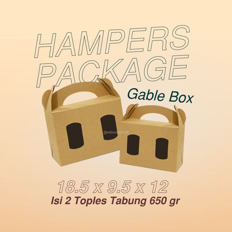Jual Gable Box Hampers Ramadhan Lebaran (isi 2 Toples Tabung 650 gr ...