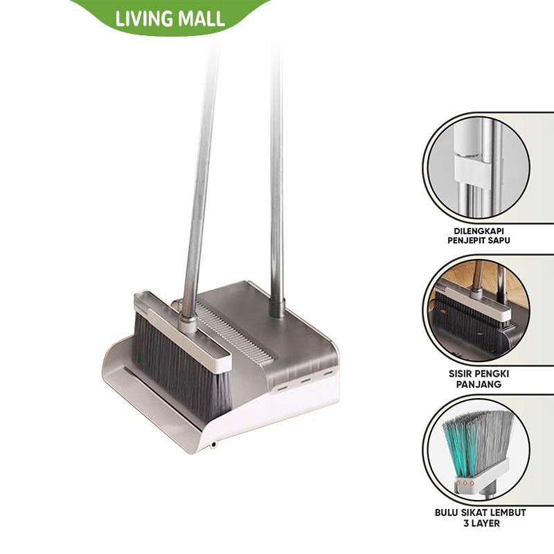 Jual LIVING MALL Sapu Pengki Satu Set Pembersih Lantai Broom Set ...