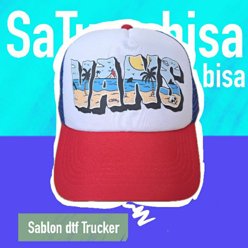 Jual CUSTOM SABLON TOPI TRUCKER MIN.15PCS | Shopee Indonesia