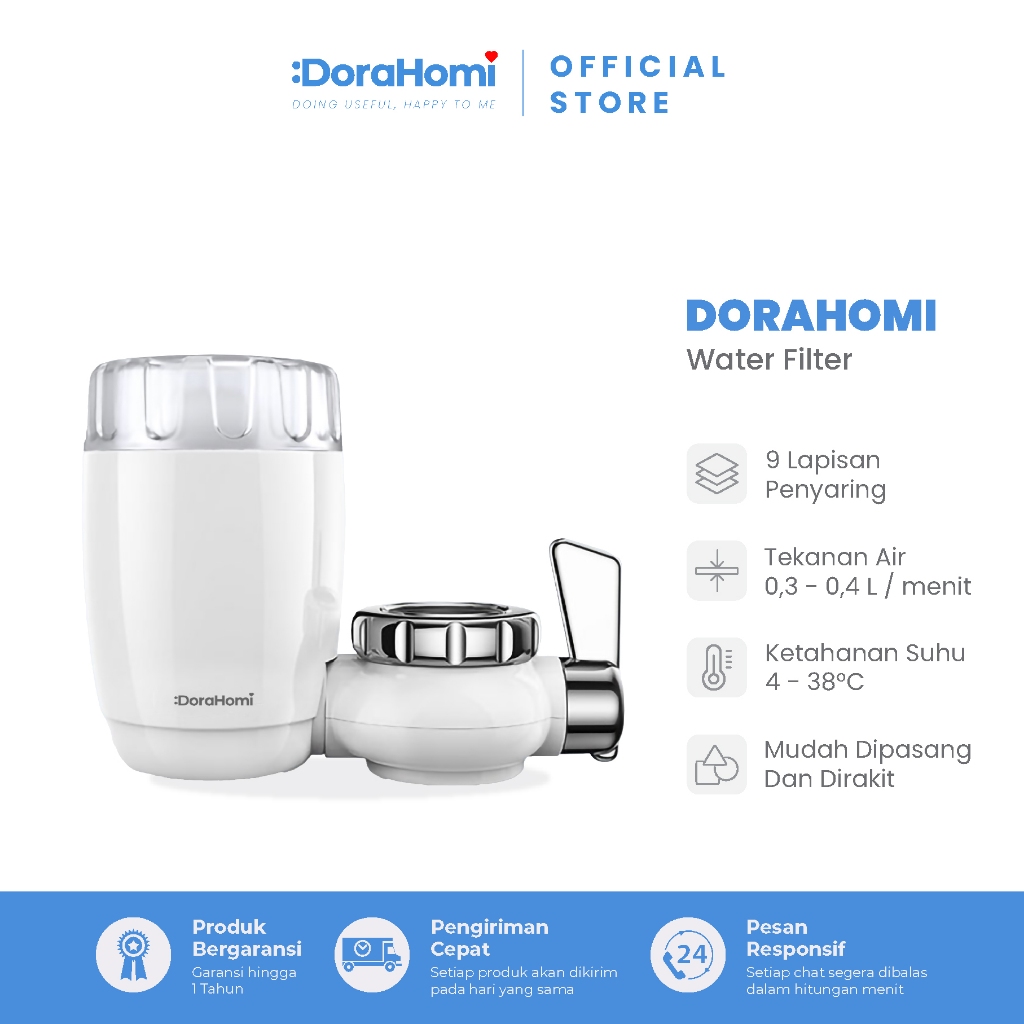 Jual DoraHomi Filter Air Kran Water filter purifier alat penyaring ...