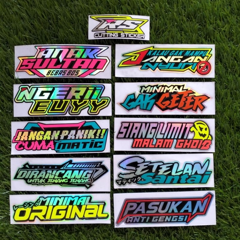 Jual sticker setelan santai sticker cutting | Shopee Indonesia