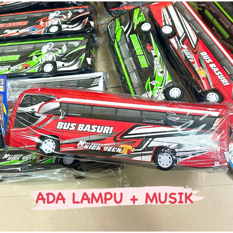 Jual Mainan Mobil Bus Basuri Telolet Di Lengkapi Dengan Lampu Dan Suara ...