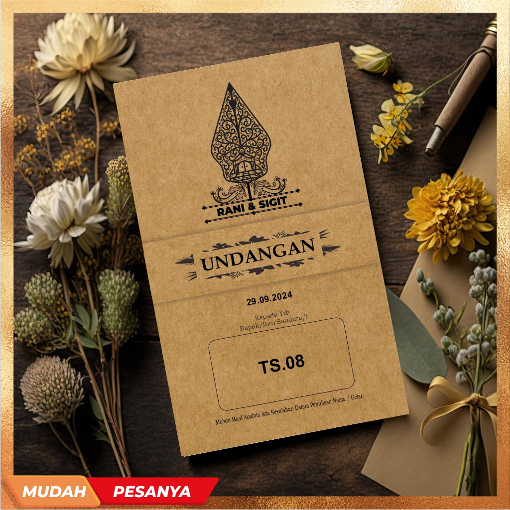 Jual Undangan Pernikahan 2025 Tema Wayang | Shopee Indonesia