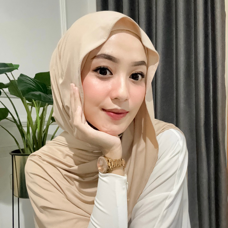 Jual Pashmina Instan RAFFAH OUVAL / Instan JERSEY | Shopee Indonesia